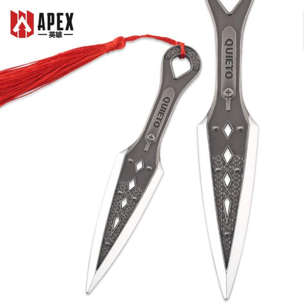 Quality 16 CM Knife Model Zinc Alloy Keychain Apex Legends Wraith Knife Gun Keychain for sale