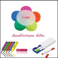 Quality cheap flower shape highlighter pen customed logo for school students gifts favor for sale