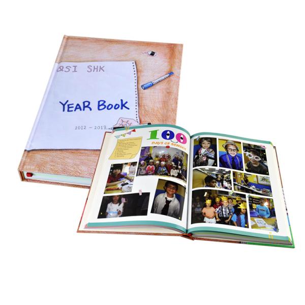 Quality 60gsm Paper Hard Bound Book Printing Full Color Glossy Finish for sale