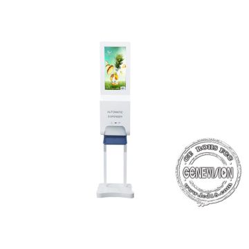 Quality 22" floor standing dispenser automatic hand sanitizer kiosk digital signage with for sale