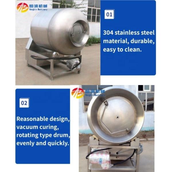 Quality 200-300kg/batch Capacity 600L Vacuum Roller Kneading Machine for Meat Marinating for sale