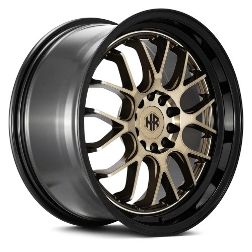 Quality Staggered rims 17 inch black alloy wheels for sale