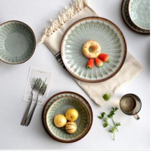 Quality Party Plates And Bowls 12pc Melamine Dinnerware Set Iso for sale