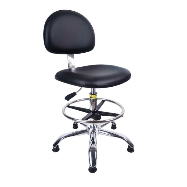 Quality Adjustable PU Leather Chairs Clean Room Office Fabric ESD Safe Lab Chairs for sale
