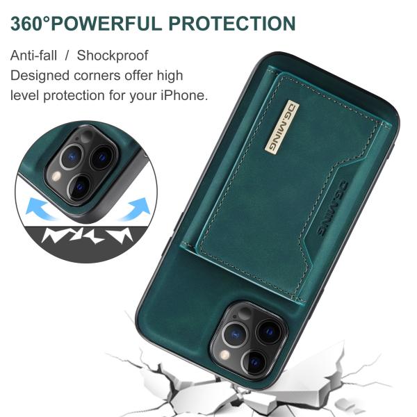 Quality Khaki Magnetic Card Holder Wallet Mobile Phone Cases for iPhone 11 12 13 14 15 for sale