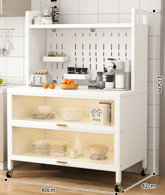 Quality Slim 38cm Depth 4-Tier Sideboard with Carbon Steel + PC Panels for Large Capacity Storage in Small Homes for sale