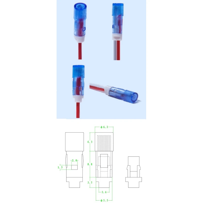 6mm Mounting None Indicator Light, Signal Lamp