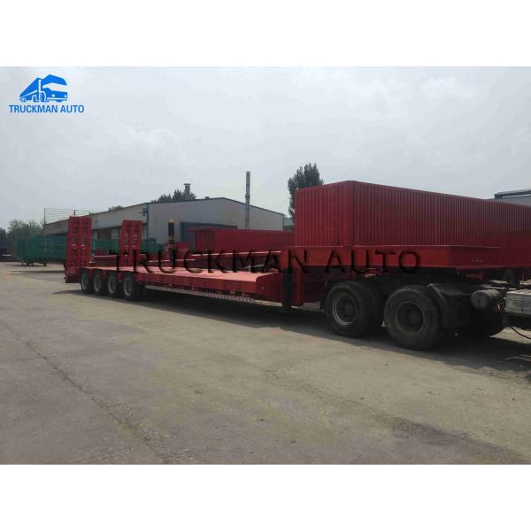 Quality Heavy Duty Flatbed Low Bed Semi Trailer 4 Axles Extra Durability Designed for sale