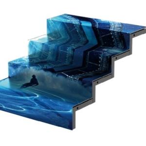 Quality Indoor Staircase LED Screen with 600-3000cd/m2 Brightness and 2200Kg Max Load for sale