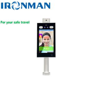 Quality 8" IPS CMOS Binocular Face Recognition Infrared Thermometer Built In IC / ID for sale