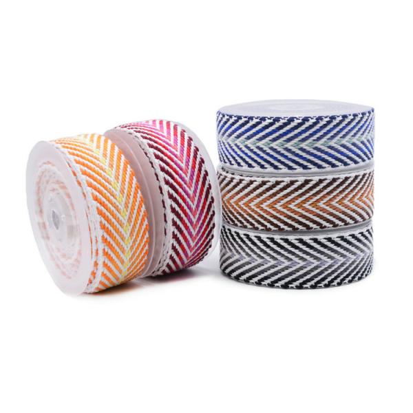 Quality Multi Color Cotton Jacquard 4cm Cotton Webbing Tape for sale