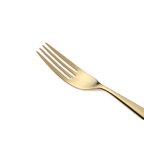 Quality Dishwasher Safe LFGB 304 Gold Stainless Steel Silverware Forks for sale
