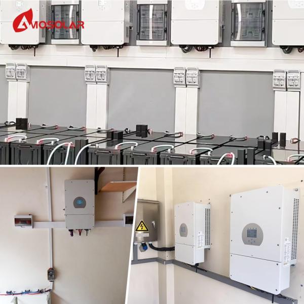 Quality MPPT Controller Amosolar 5kw 10kw Hybrid Solar Panel System with Rechargeable for sale