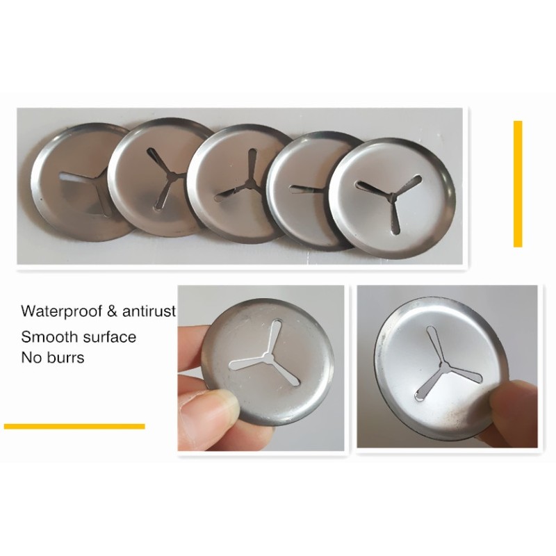 Side view showing thickness of self-locking washers