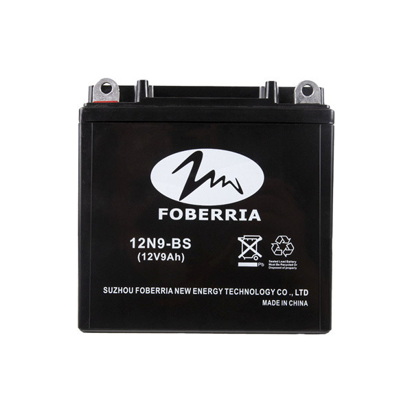 Quality 12N9BS 12V6.5Ah Electric Motorcycle Lead Acid Battery Dry Charged 4.5A for sale
