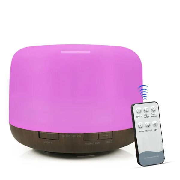 Quality Remote Control 500ml Aromatherapy Essential Oil Diffuser with LED Light Air for sale
