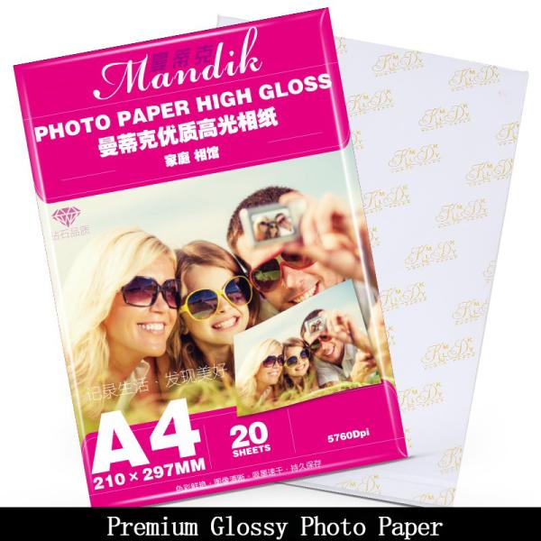 Quality 100% Wood Pulp One Side Coated Glossy Inkjet Photo Paper for sale