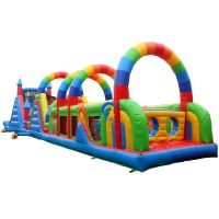 Quality Amusement Park Equipments Interactive Inflatable Obstacle Course for Kids and for sale