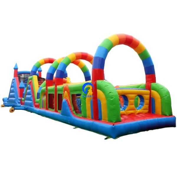 Quality Amusement Park Equipments Interactive Inflatable Obstacle Course for Kids and for sale