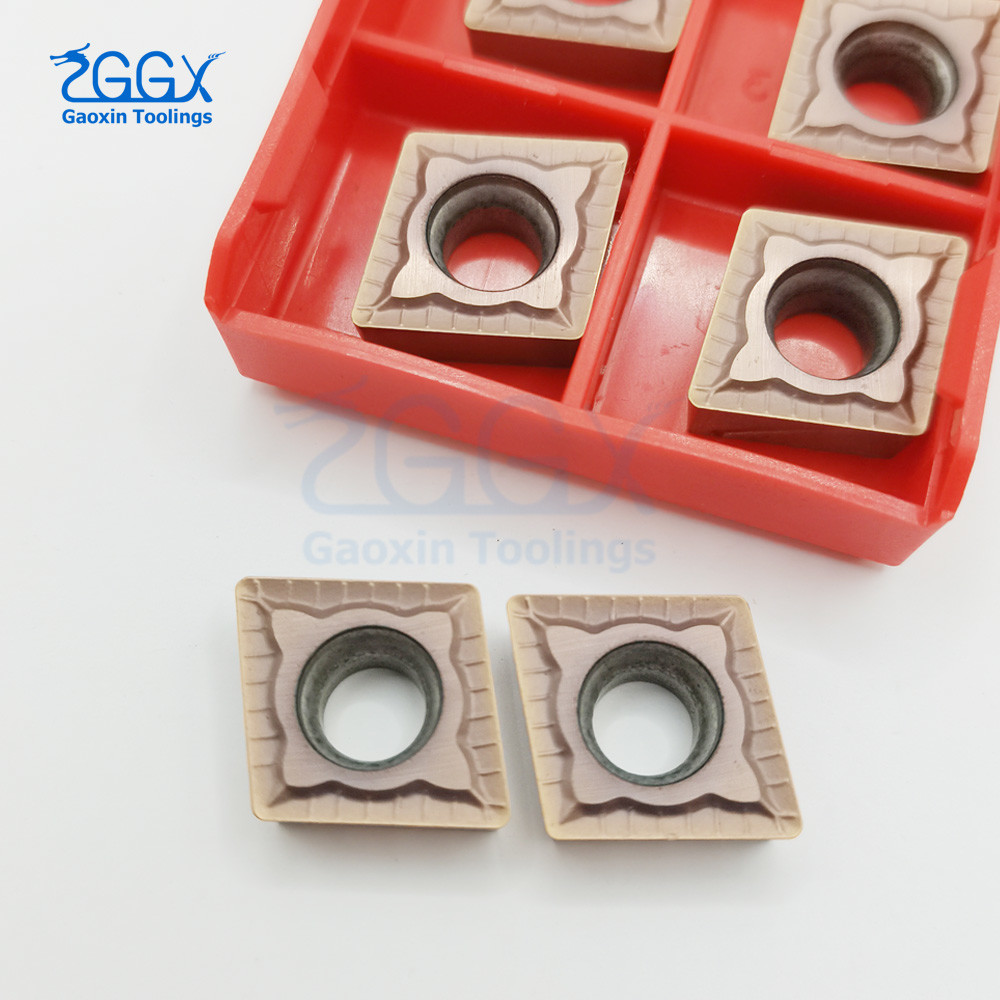 Quality Bronze CCMT120408 Cemented Carbide Inserts CNC Lathe Turning for sale