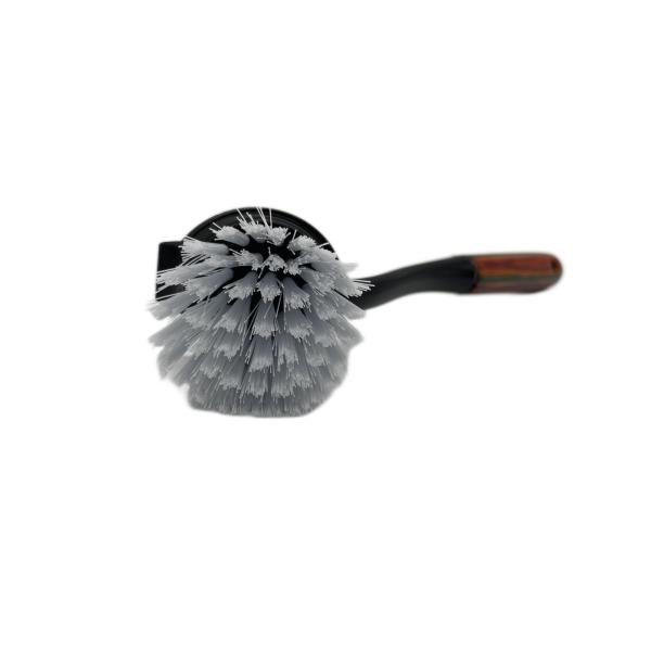 Quality Household kitchen brush plastic cleaning brush wood with wooden handle for sale