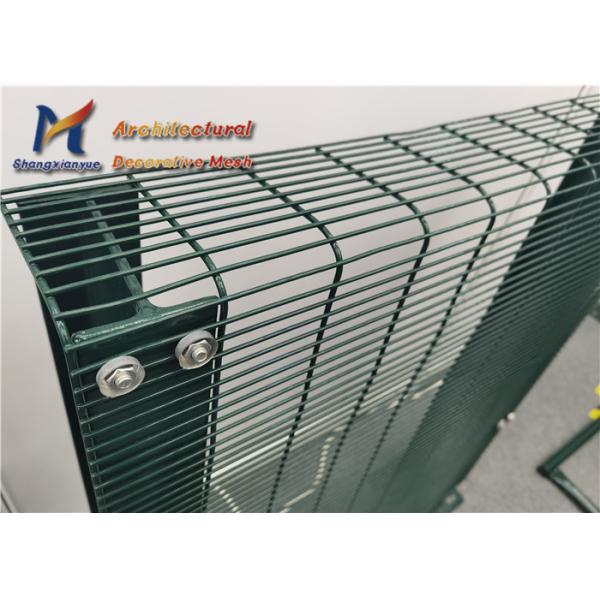 Quality 76.2mm 12.7mm 358 Anti Climb Mesh White Galvanized High Security Fence for sale