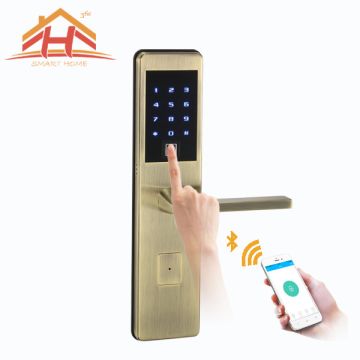 Quality Intelligent Bluetooth Smart Door Lock Tempered Glass Touch Screen With Hidden for sale