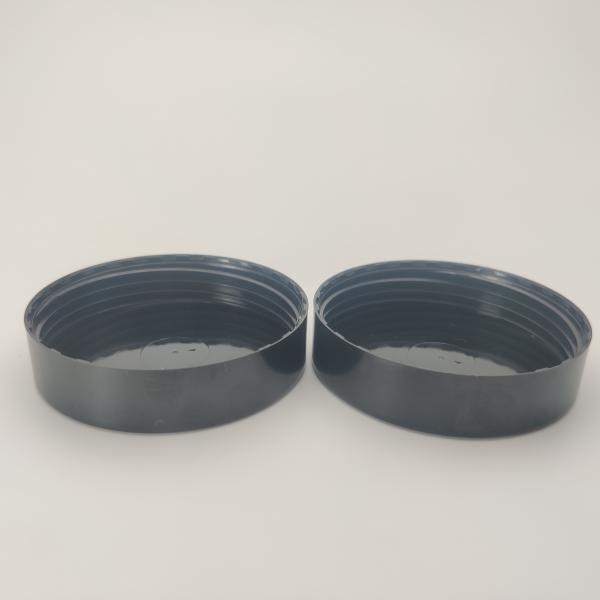Quality Round Black 60mm Plastic Jar Lid Leakage Resistant for sale