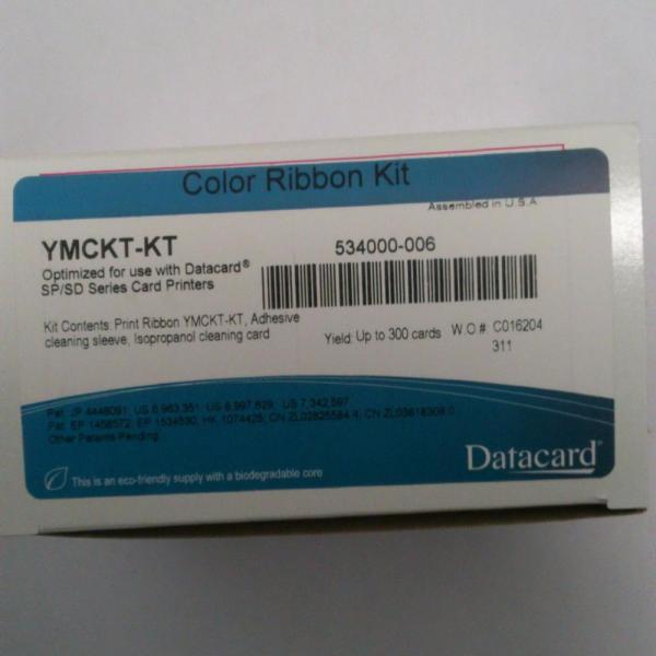 Quality 300 Prints Datacard CD800 Ribbon YMCKF-KT Fluorescent Ribbon Compatible with for sale