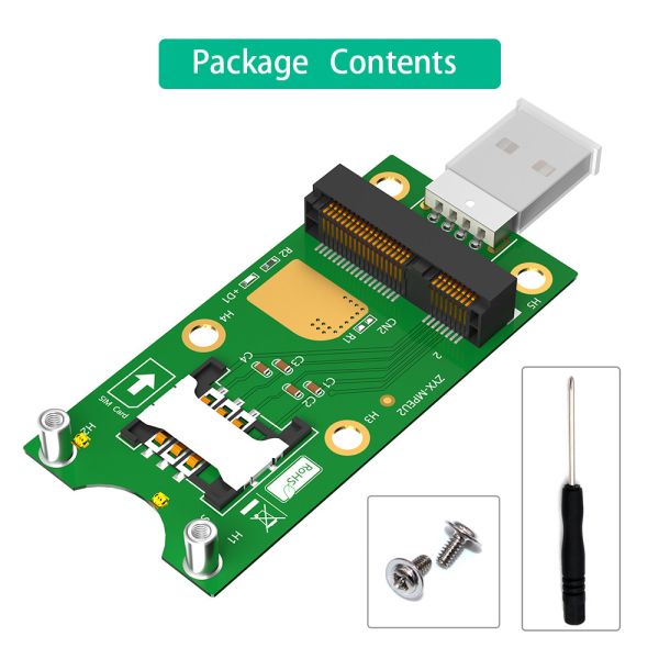 Quality Laptop 8pin Mini PCI-E To USB Adapter Card For WWAN LTE Module for sale