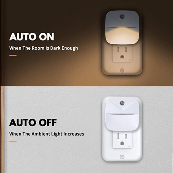 Quality Plug Into 50Hz Smart LED Night Light Automatically Turn Night Lamp For Bedroom for sale