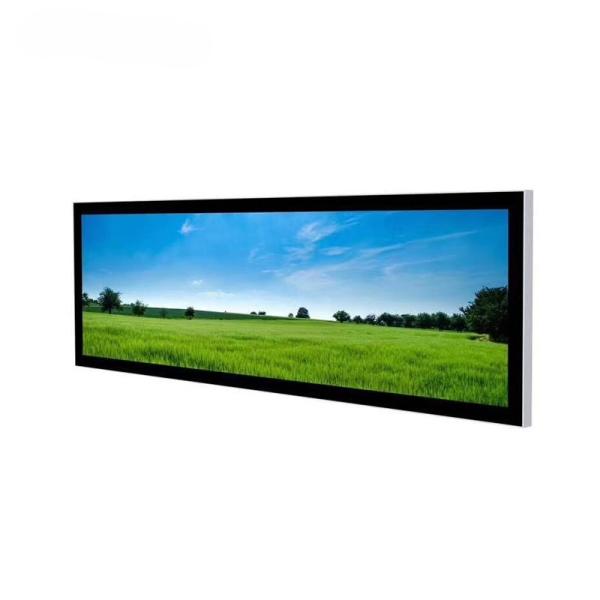 Quality 32inch Supermarket Creative Ultra Wide Shelf Edge Digital Signage Stretched Bar Lcd Monitor Strip for sale