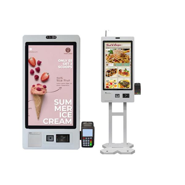 Quality McDonald'S Restaurant 32 Inch  Lcd Vertical Touch Screen Kiosk Touch Screen Thermal Printer for sale