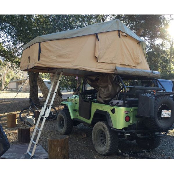 PU Coated 4x4 Off Road Roof Top Tent With 2M Extendable Aluminum Ladder ...