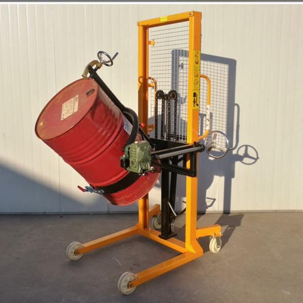 Quality 800mm Stacker 520kg Hydraulic Drum Lifter Transporter Device for sale