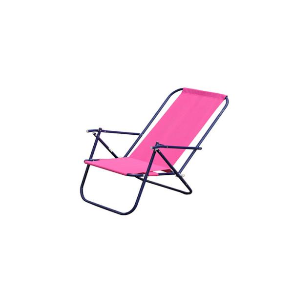Quality Polyester Material Steel Folding Camping Chair Solid Colors And Printed Patterns for sale