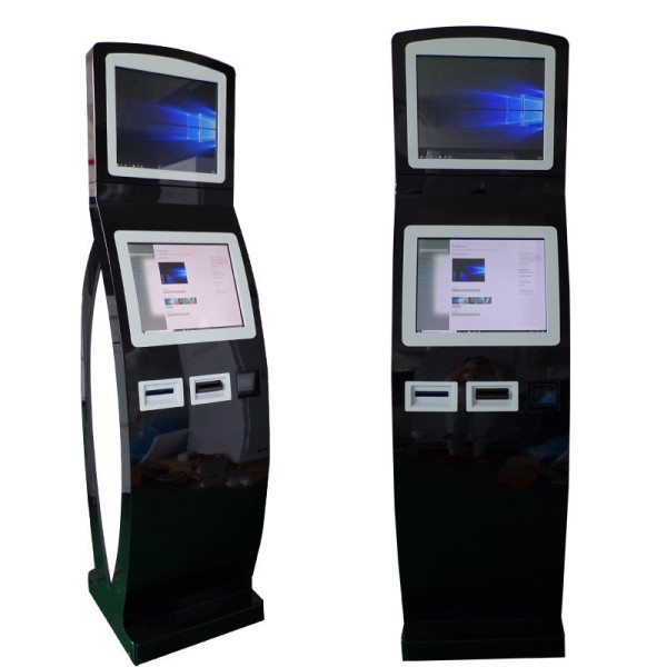 Quality Dual Screen 17 - 19inch Self Service Cash Payment Kiosk for sale