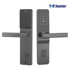 Quality Hotel Smart TTLock Digital Door Lock Smartphone Remote Access Code Card Key for sale