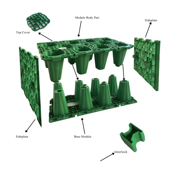 Quality Sustainable Rainwater Harvesting With Black Stormwater Infiltration Tank for sale