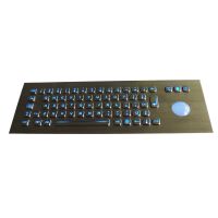 Quality Stainless steel Illuminated USB Keyboard with trackball Compact Format for sale