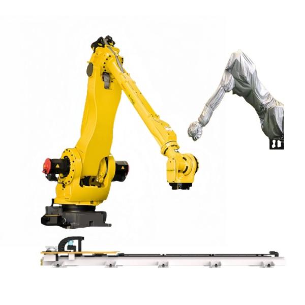 Quality FANUC Versatile M-410iB/140H 5 Axis Industrial  Robot Arm On Palletising And Handling With Robot Protective Cover for sale