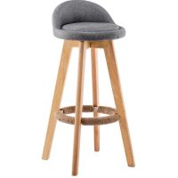 Quality Fabric Upholstery Back High Bar Chair Stools for Kitchen and Bar Customized for sale