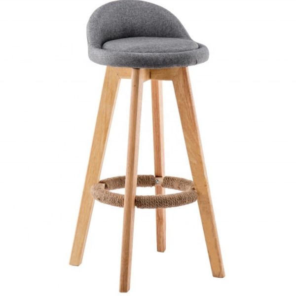 Quality Fabric Upholstery Back High Bar Chair Stools for Kitchen and Bar Customized Practical Economy for sale