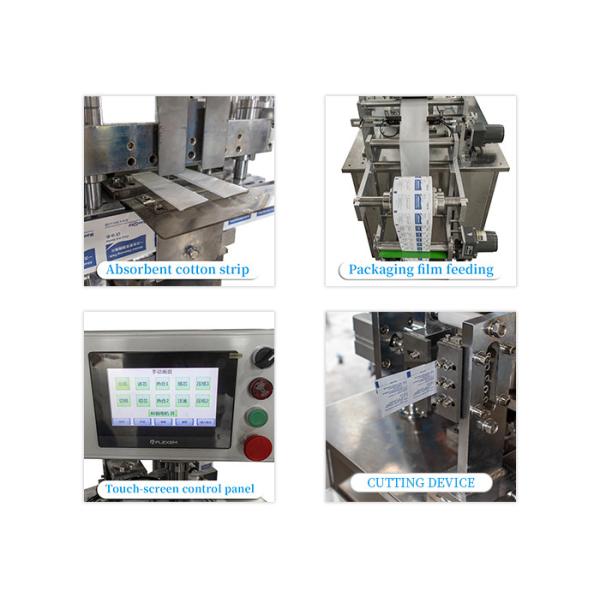 Quality Antiseptic 120pc/ Min Alcohol Swab Making Machine 60g Spunlace 60*30mm for sale