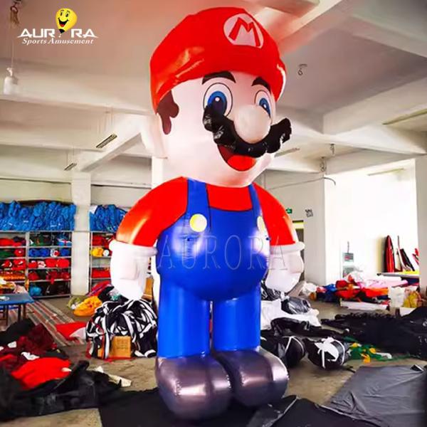 Quality Custom Promotional Advertising Inflatables Man Mario Cartoon Models For Children for sale