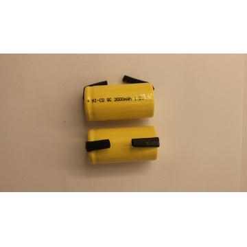 Quality SC Size 1.2V Cylindrical NICD Rechargeable Batteries 2000mAh for R/C Hobbies for sale