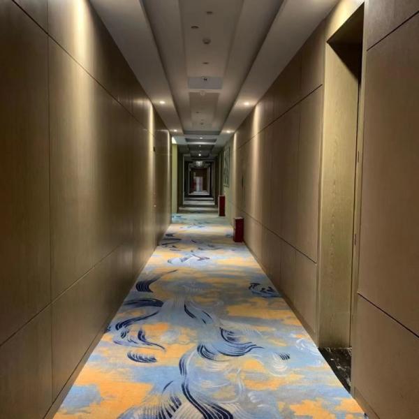 Quality Customized Color Hotel Lobby Wall To Wall Carpet for 5 Star Fire-resistant for sale