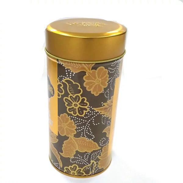 Quality Matt Lamination D75mm CMYK Tinplate Tea Storage Tins for sale