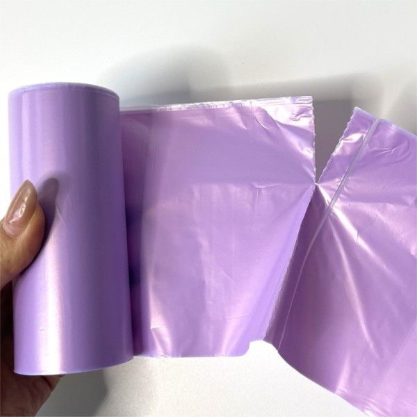 Quality Offset Printing Surface Handling LDPE Plastic Trash Bag on Roll for Beige for sale