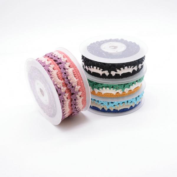 Quality KJ20058 Colorful Shell 3cm Embroidery Lace Trim for sale